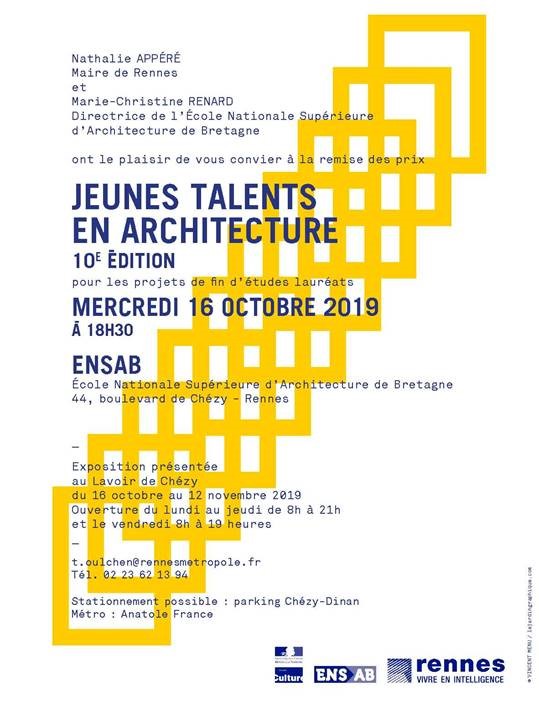 Remise des prix jeunes talents architecture - 16/10/19 - Rennes (35 ...
